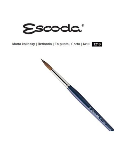 Pincel Kolinsky de Escoda con pelo de marta. Serie 1210.